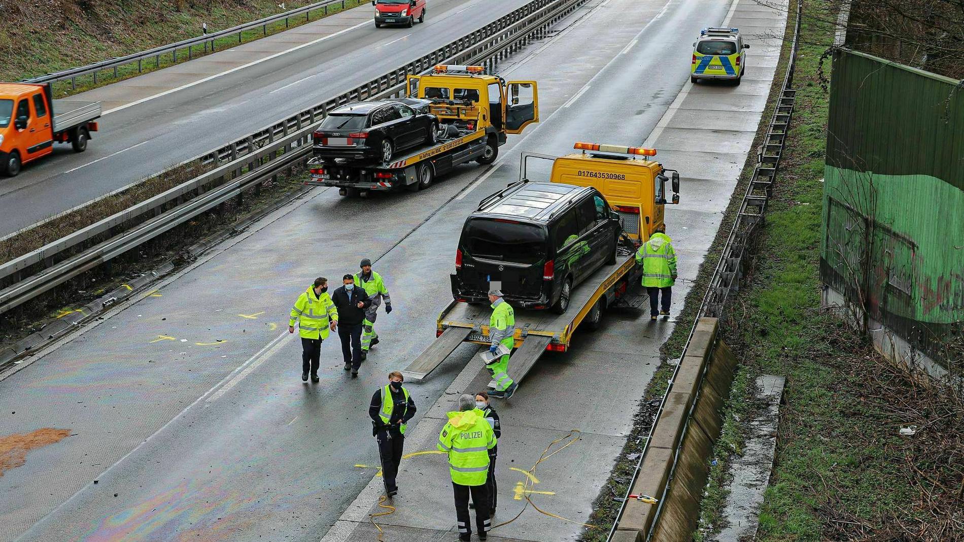 Schwerer Unfall auf der A43 bei Wuppertal