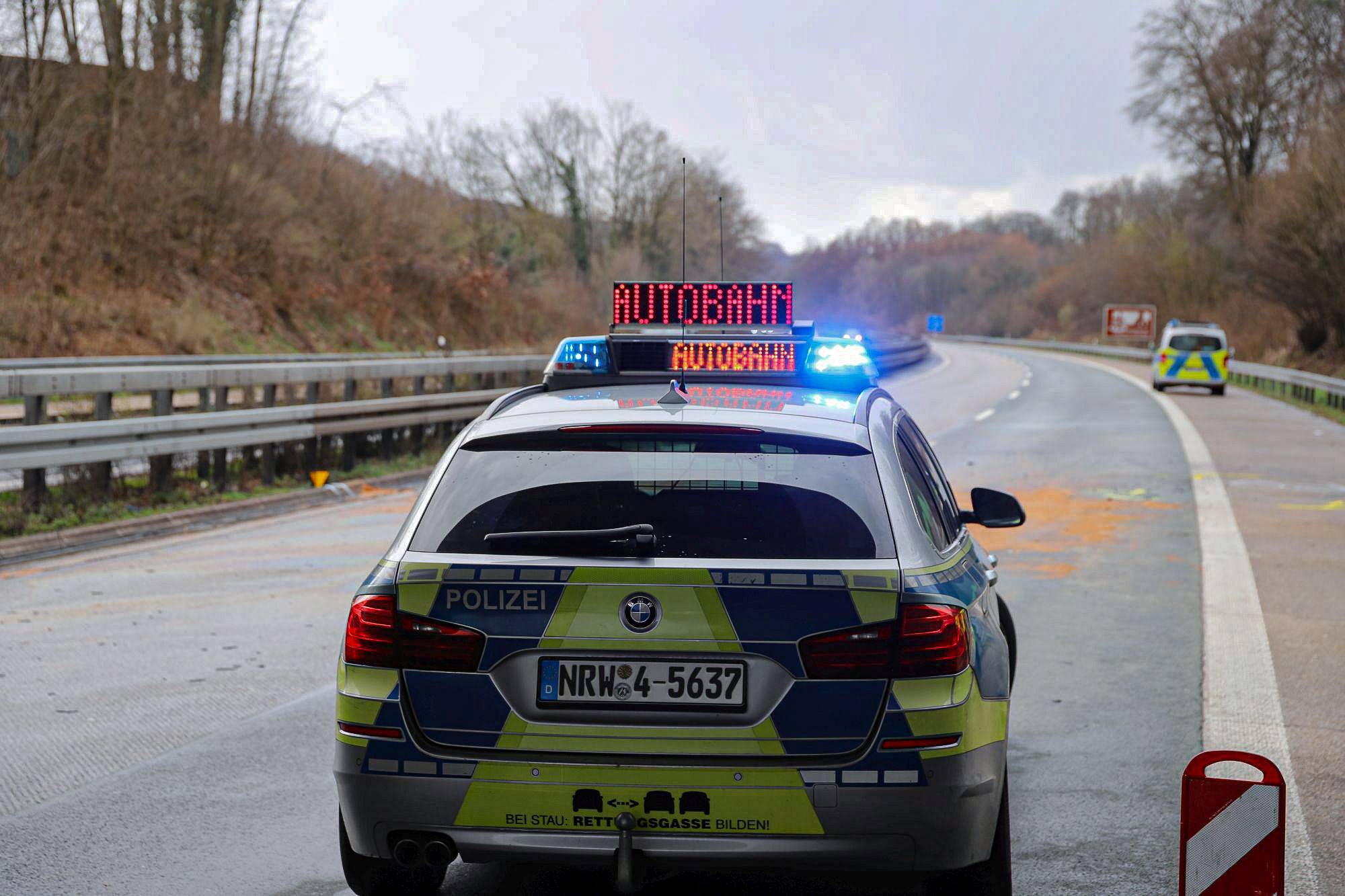 Schwerer Unfall auf der A43 bei Wuppertal