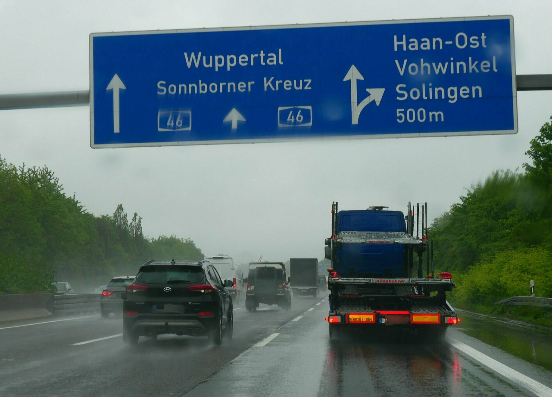 Sonntag: Sperrung auf der A46 bei Wuppertal