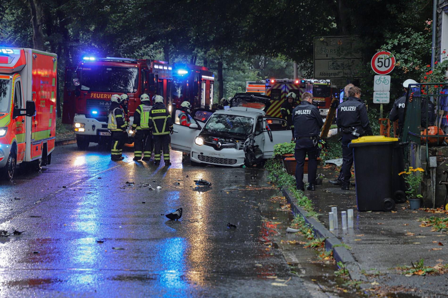 Schwerer Unfall auf der Beyenburger Straße in Wuppertal