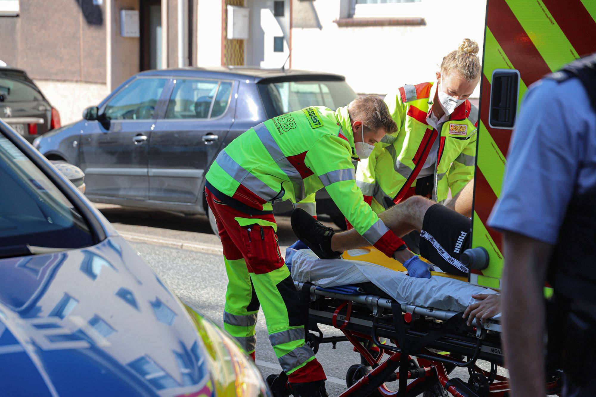 Unfall auf der Heckinghauser Straße in Wuppertal