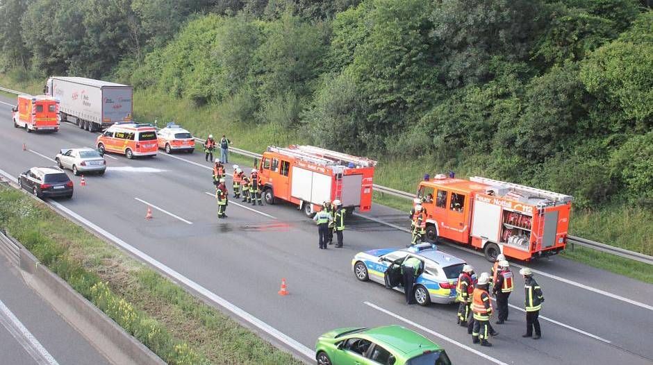 Ronsdorf: Schwerer Unfall auf der A1