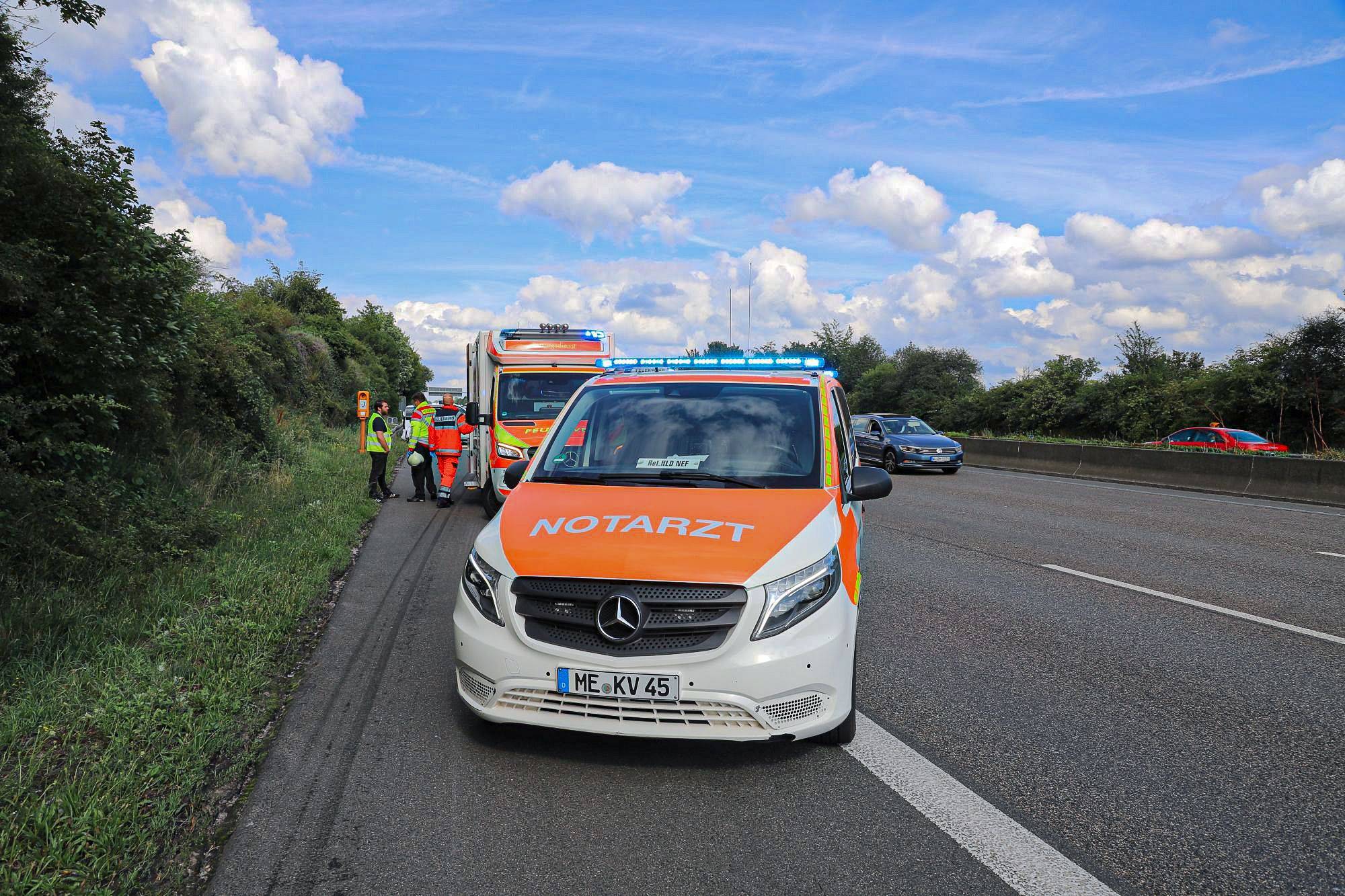 Schwerer Unfall auf der A46 bei Wuppertal